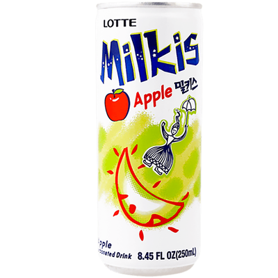 Lotte Milkis Carbonated Drink Apple Flavor | The Geeky Oasis