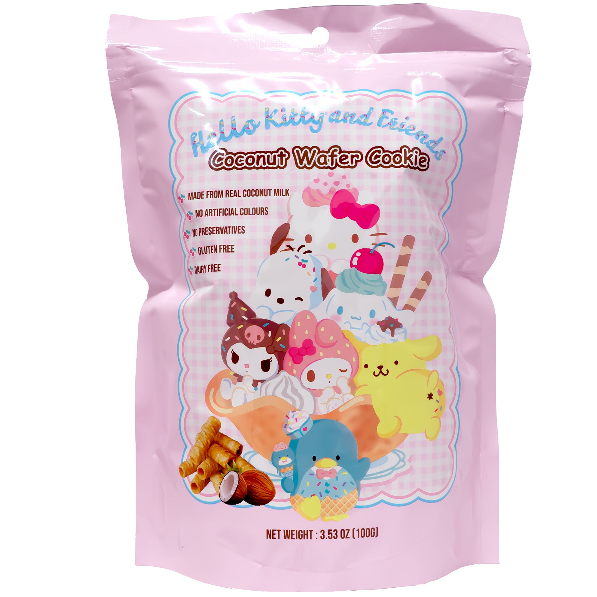 Hello Kitty Wafer Coconut Flavor | The Geeky Oasis