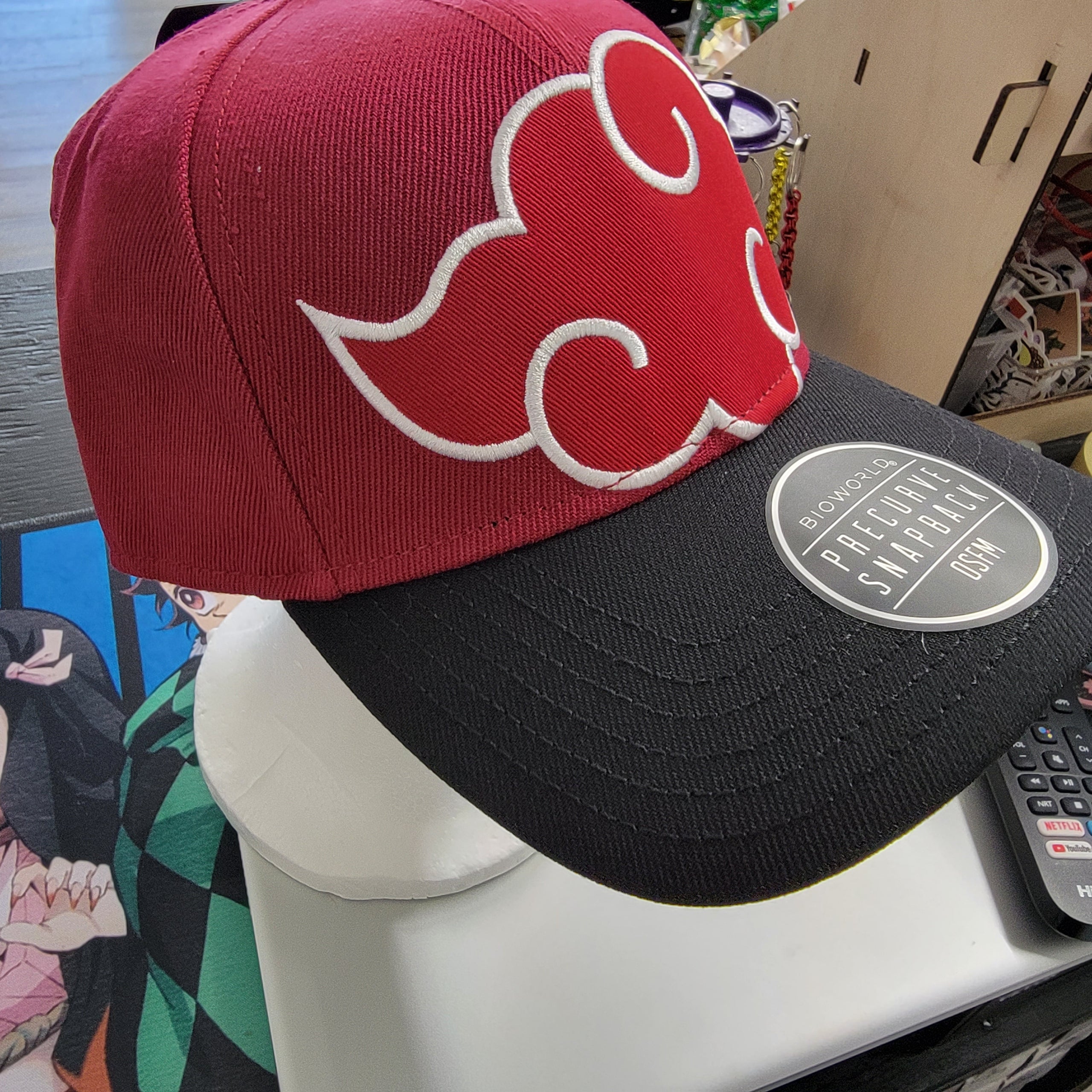 Naruto Akatsuki Cloud Snapback Hat | The Geeky Oasis