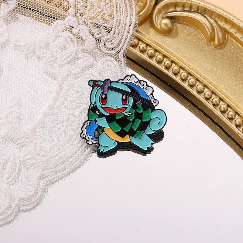 EP#167 Squirtle Water Style Pokemon Demon Slayer Enamel Pin | The Geeky ...